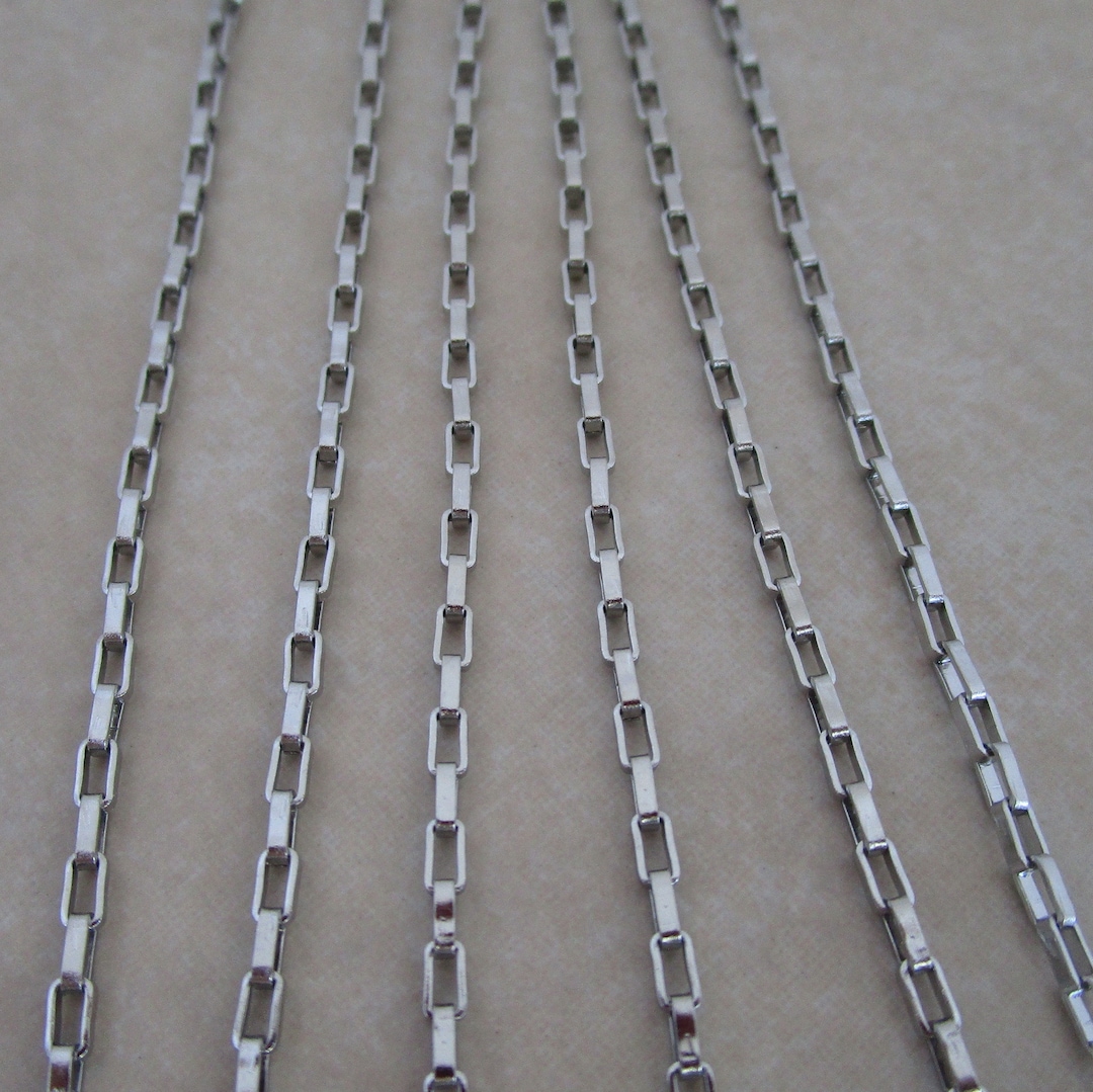 2mm Wide Box Chain Stainless Steel Hypoallergenic Anti Tarnish - Etsy