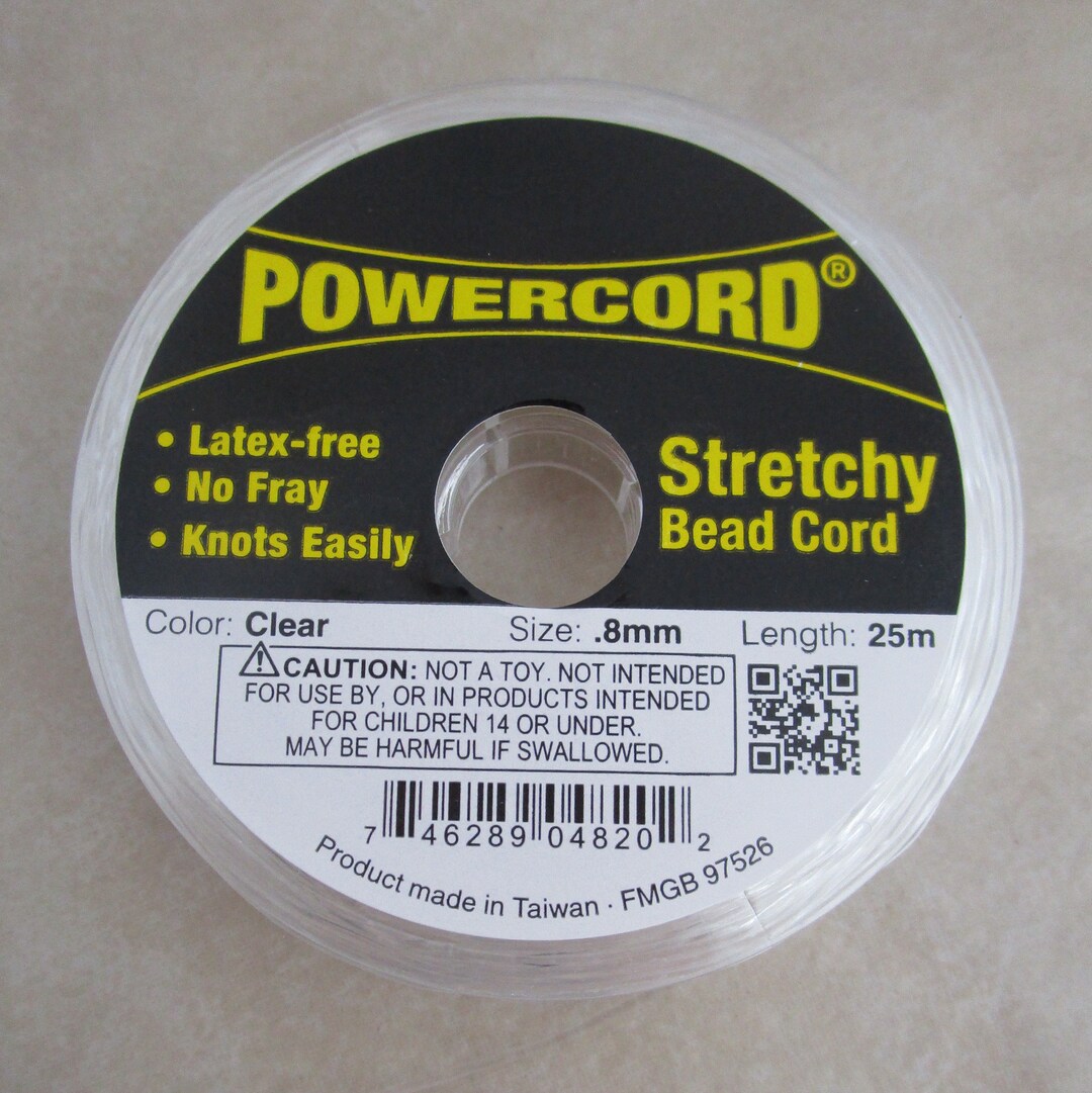 0.8mm Elastic Cord Clear Powercord Stretch 82 Foot Spool - Etsy