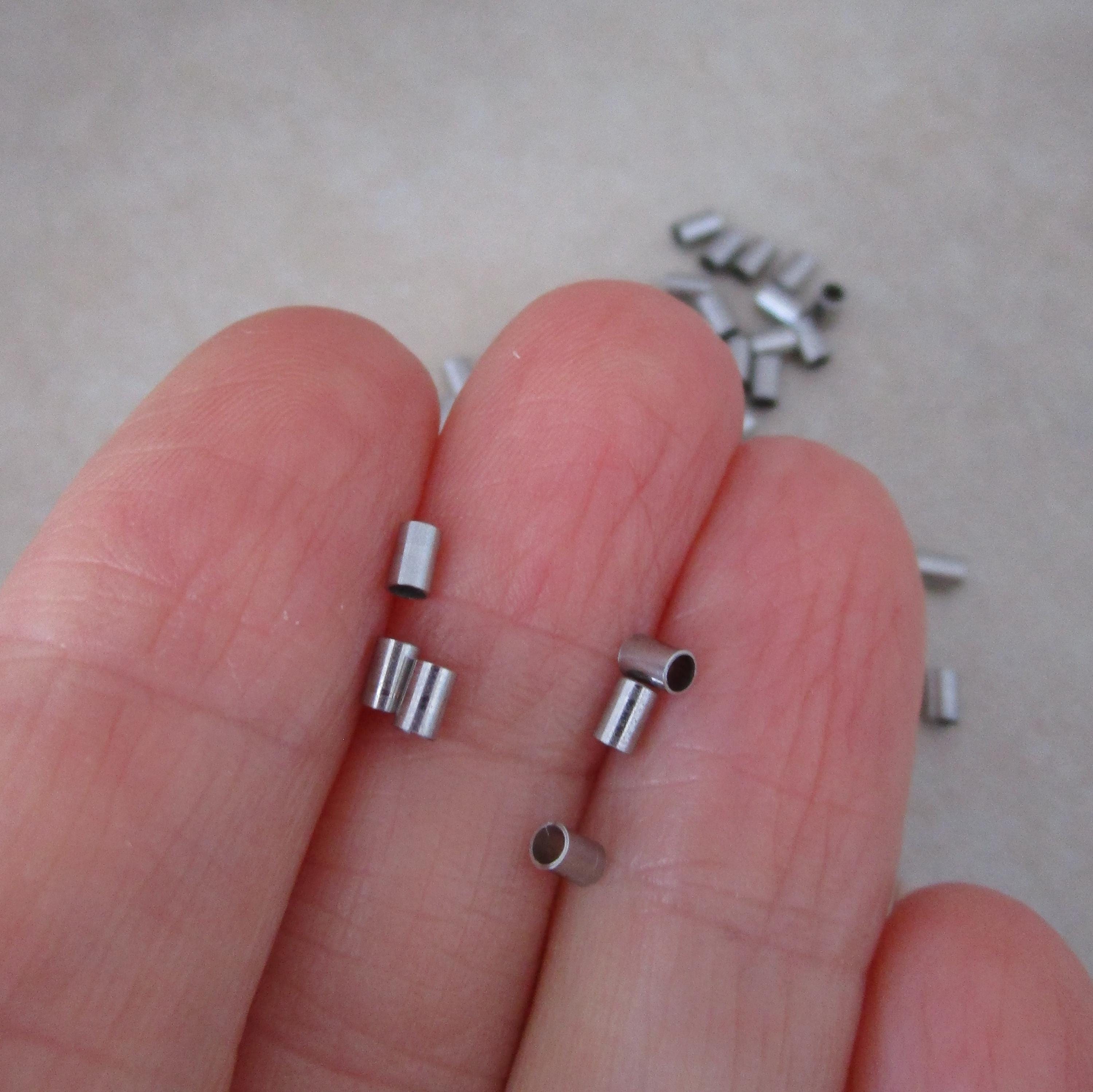 50 Stainless Steel Crimp Tubes 3mm X 1.9mm - Etsy