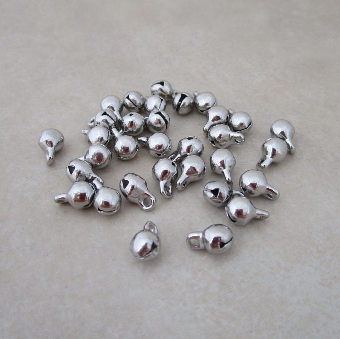 40 Stainless Steel 5mm Bell Charms - Etsy