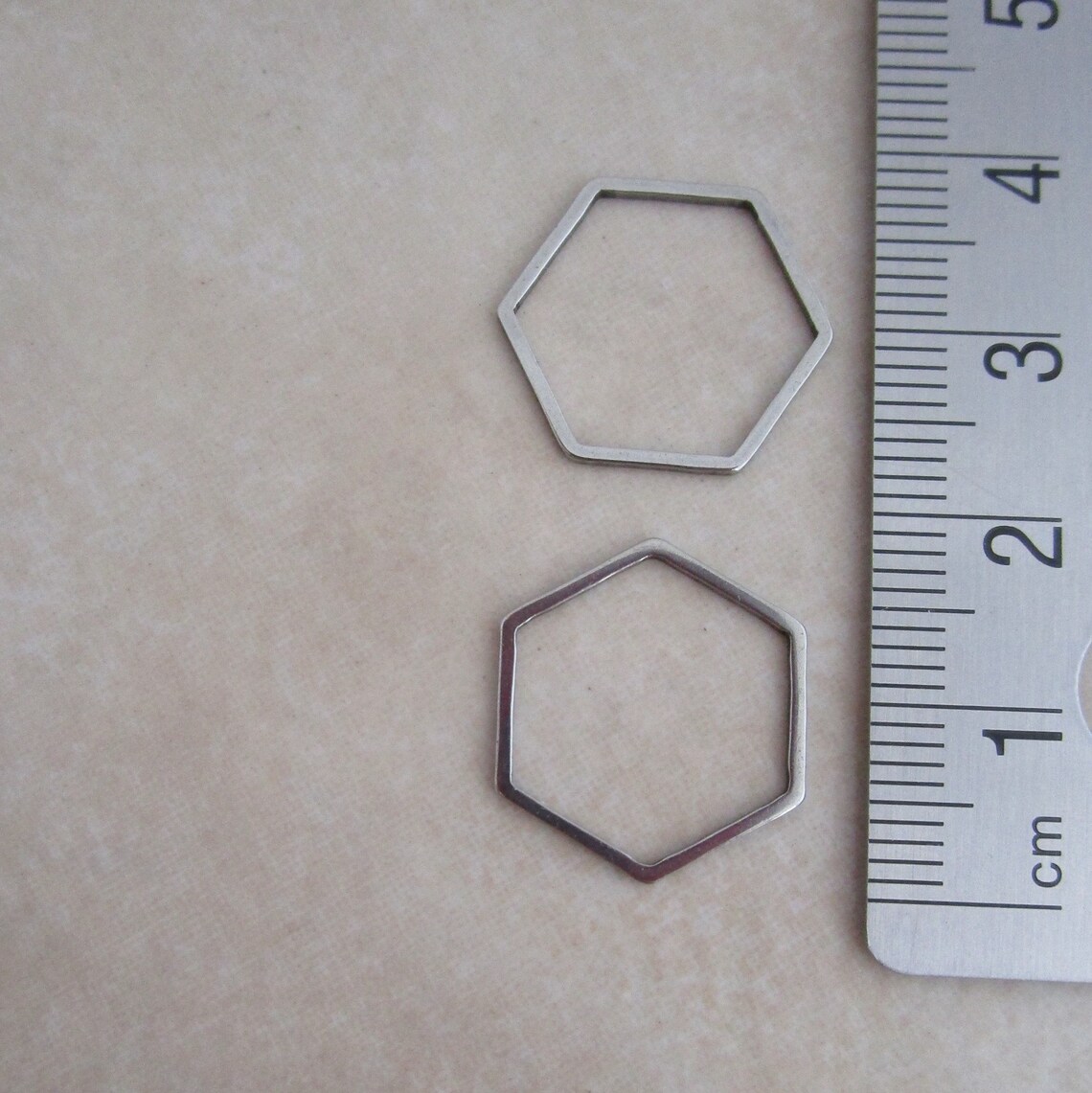 Stainless Steel 16mm Geometric Hexagon Links Connectors Matte - Etsy
