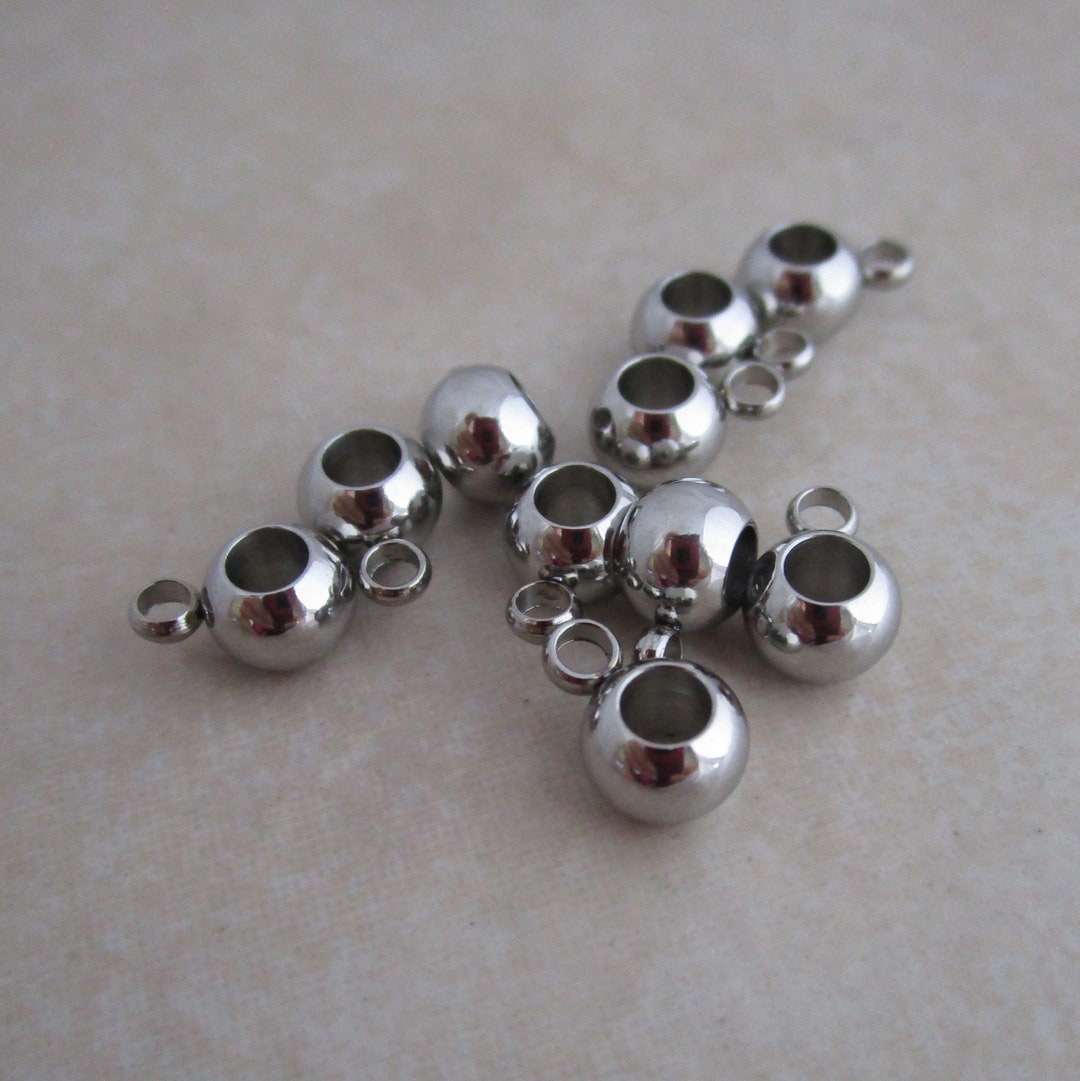 Hypoallergenic Stainless Steel Bead Bail Hangers 6mm Long X 4.4mm Wide ...