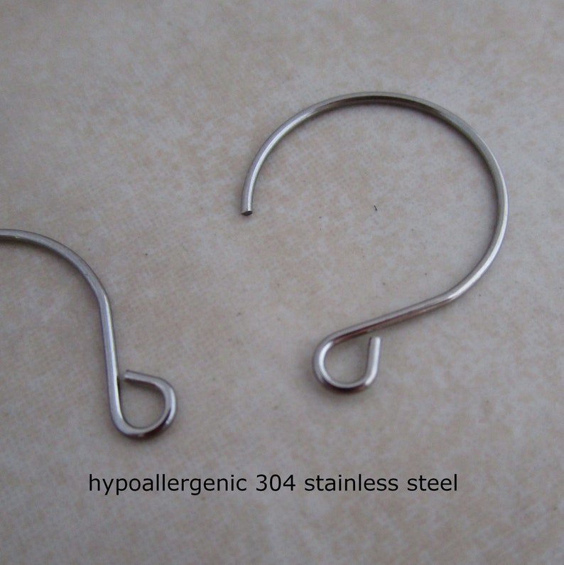 Stainless Steel Earring Hoop Hooks 21 Gauge Hypoallergenic 304 - Etsy