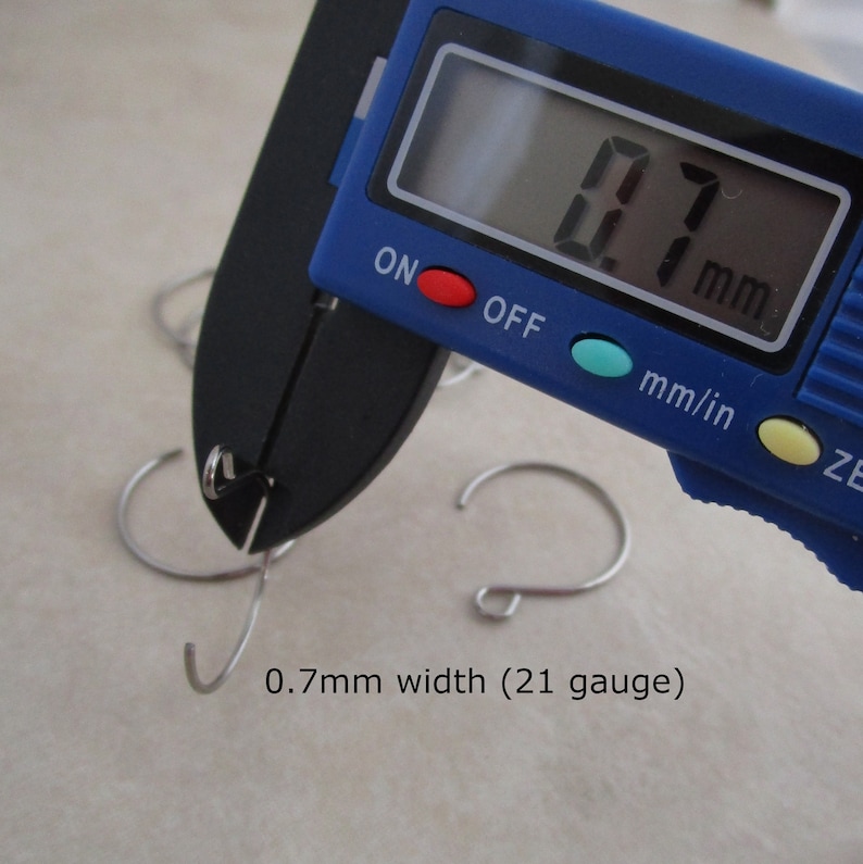 Stainless Steel Earring Hoop Hooks 21 Gauge Hypoallergenic 304 - Etsy
