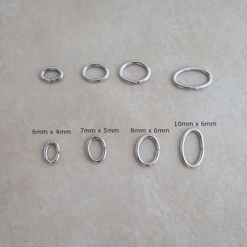 100 Stainless Steel Oval Open Jump Rings 18 Gauge 4 Size Options - Etsy