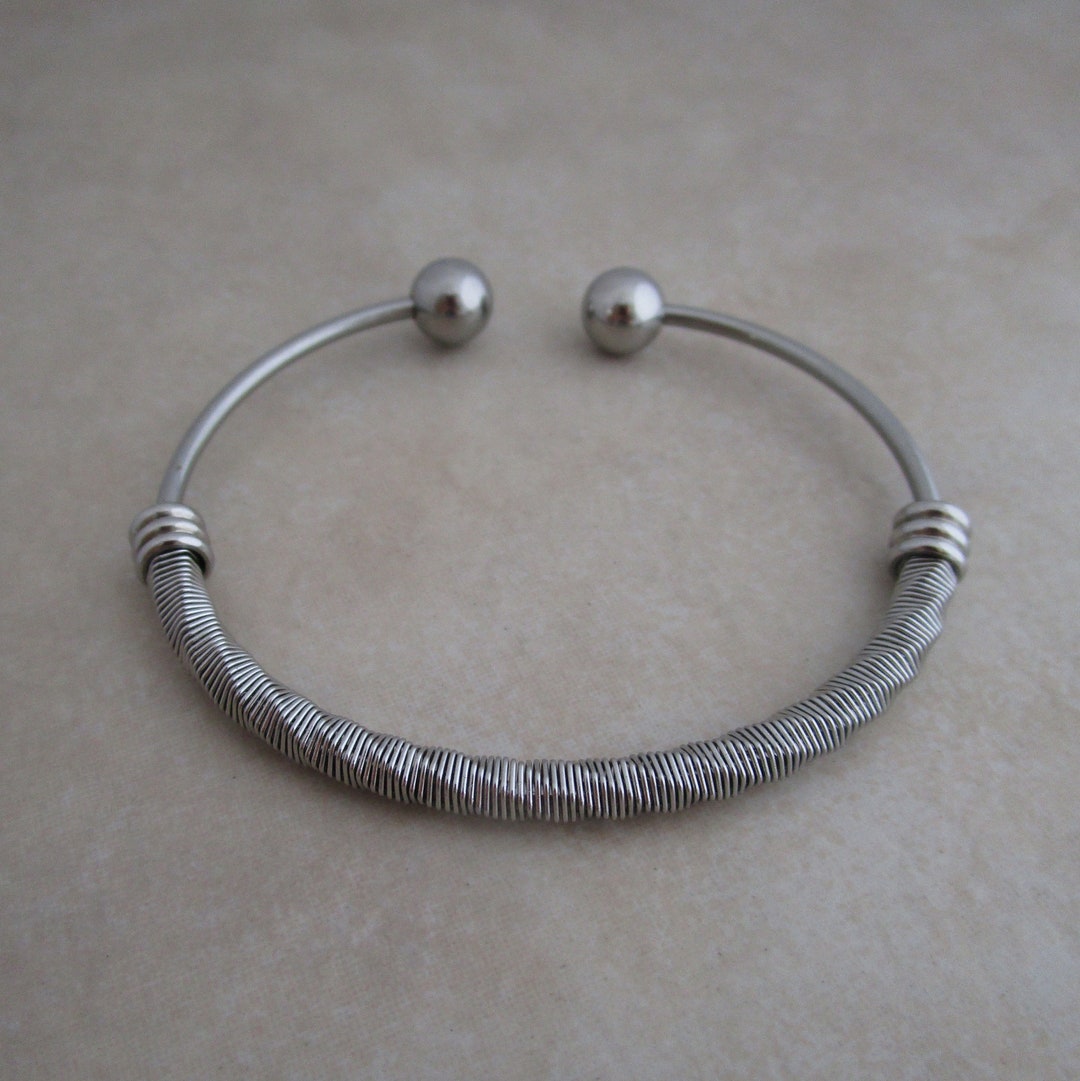 Hypoallergenic 304 Stainless Steel Coil Cuff Bracelet - Etsy