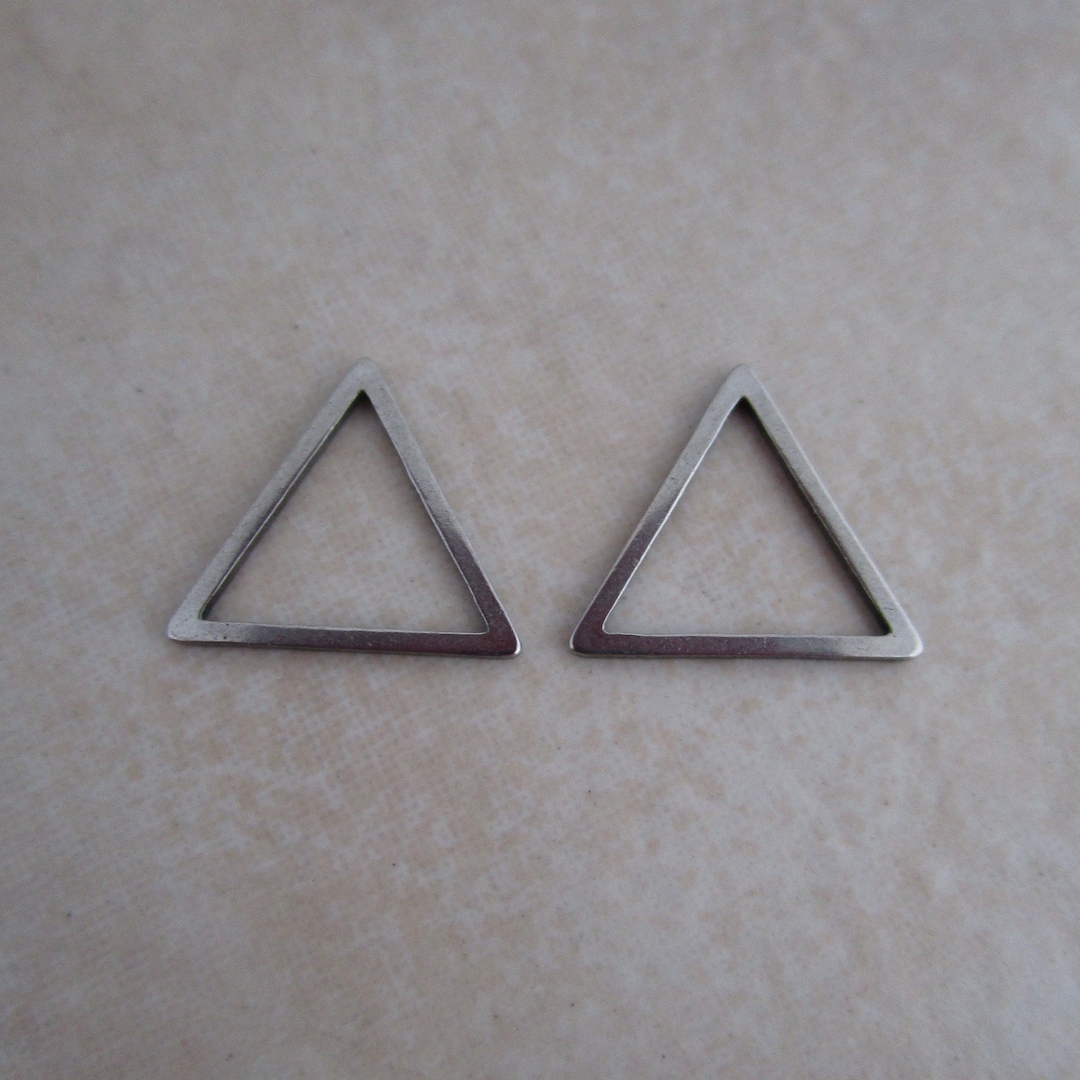 20 Stainless Steel 12mm Geometric Triangle Links Connectors Matte ...