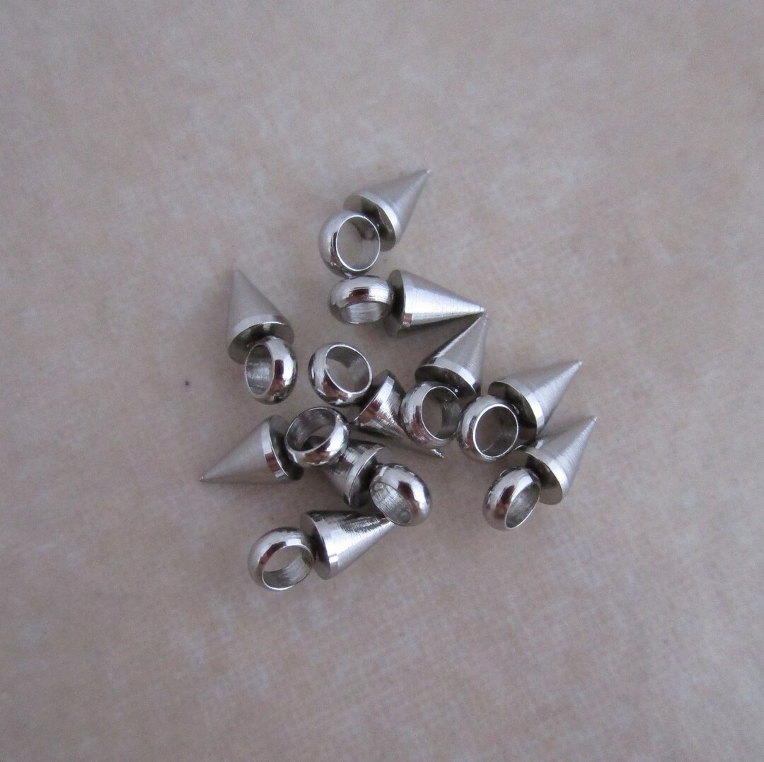 7mm Spike Charms Tiny Stainless Steel Cone - Etsy