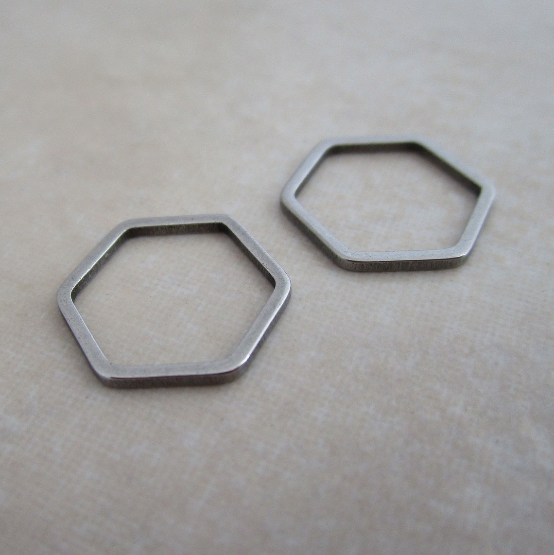 Stainless Steel 12mm Geometric Hexagon Links Connectors Matte - Etsy