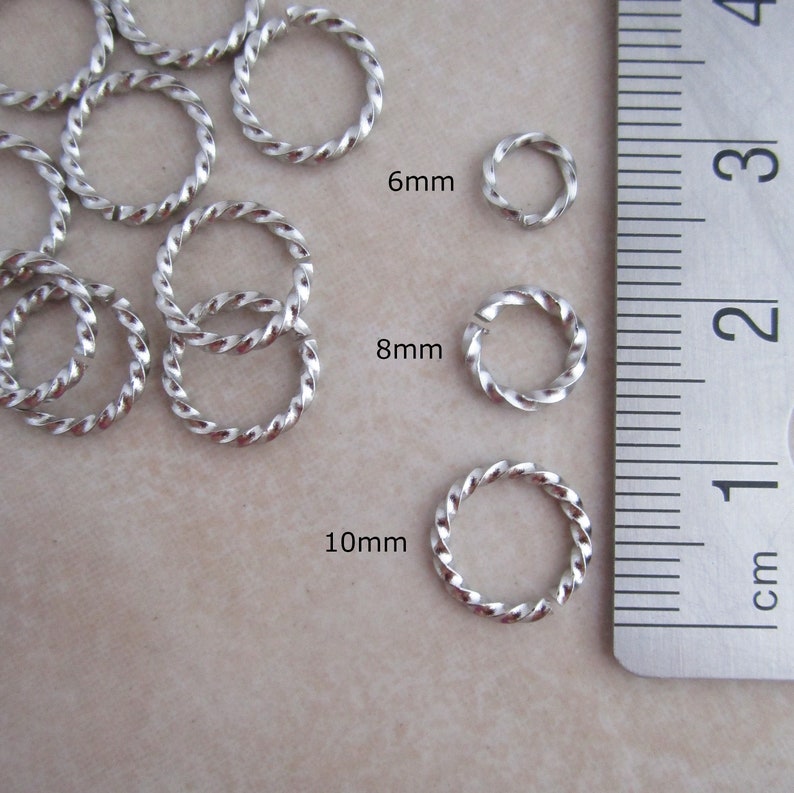 20 Stainless Steel Twisted Jump Rings 6mm 8mm or 10mm - Etsy