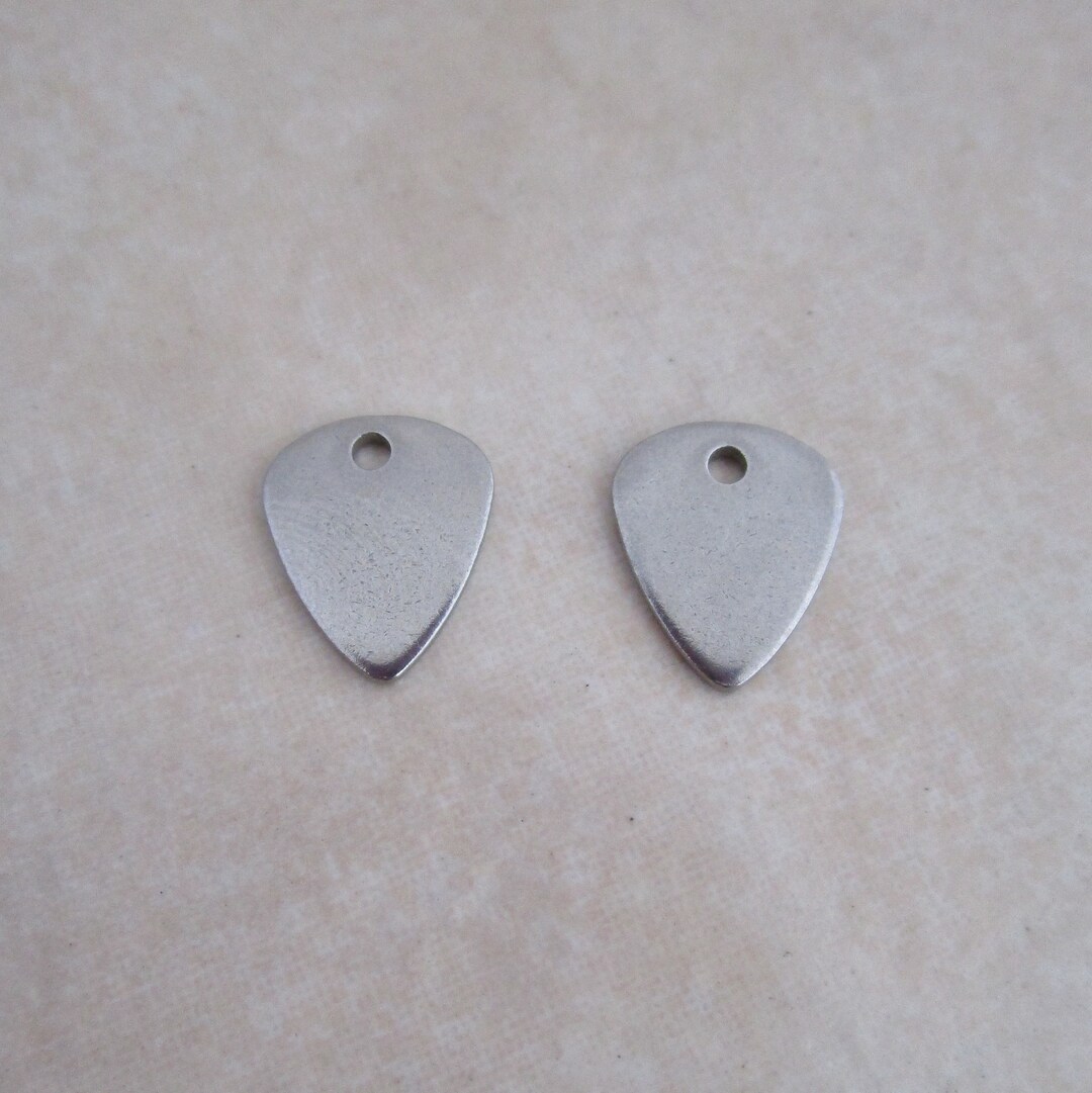 Stainless Steel 12mm Triangle Guitar Pick Charm - Etsy
