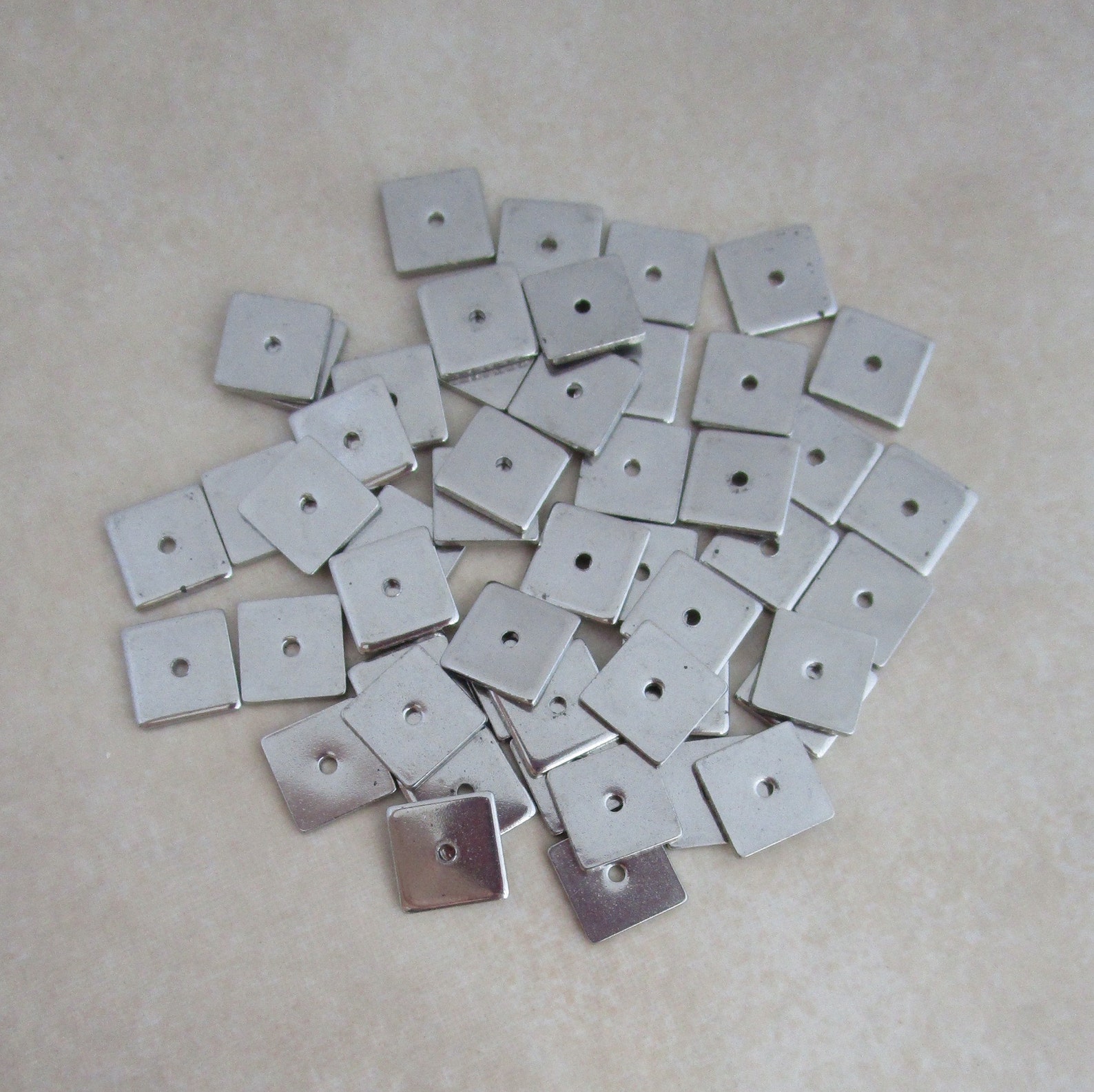 8mm Stainless Steel Beads Flat Square Spacer - Etsy