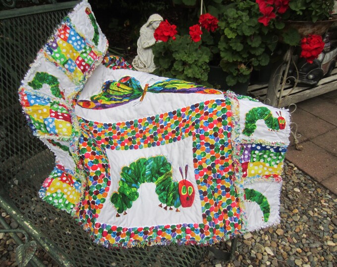 HUNGRY CATERPILLAR RAG Quilt, Childs Quilt, Unisex Quilt - Etsy