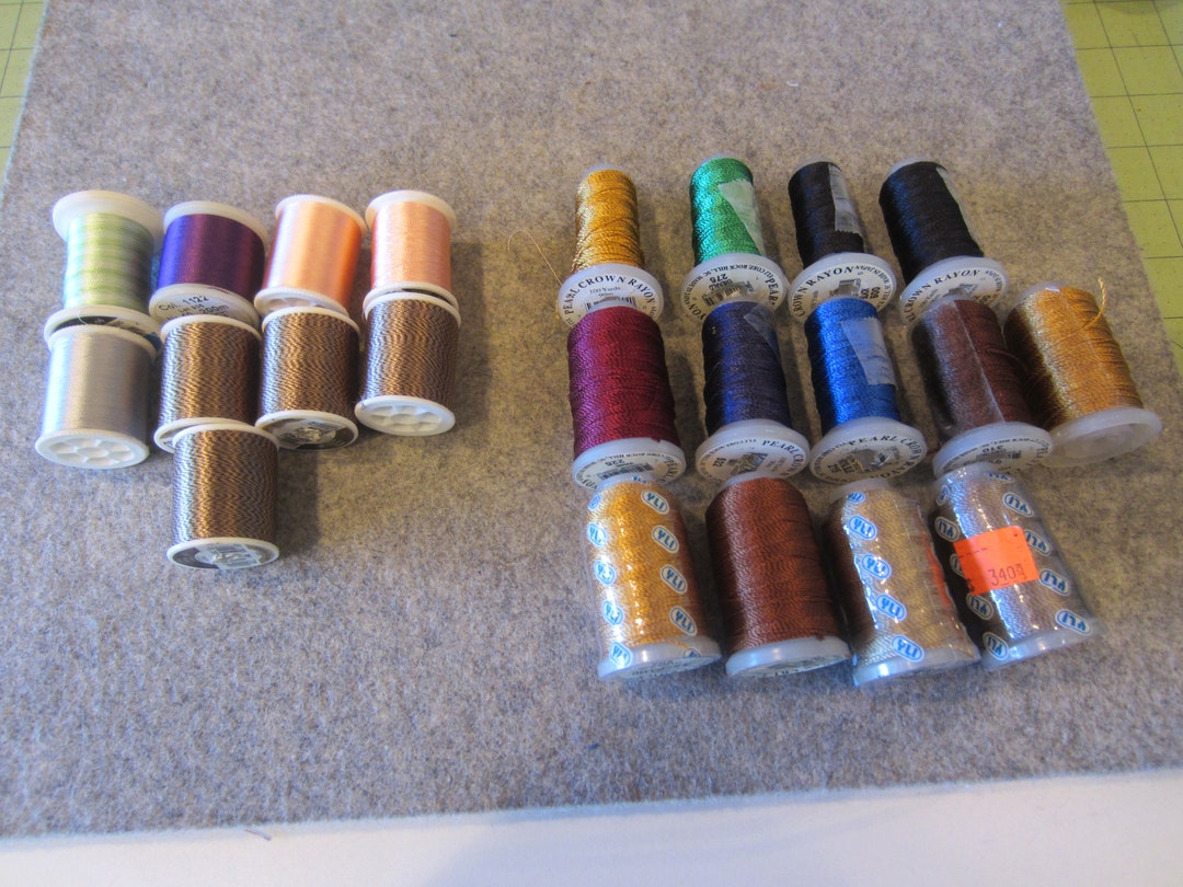YLI CROWN RAYON Thread, 22 Spools Rayon Thread, Machine Ebroidery ...