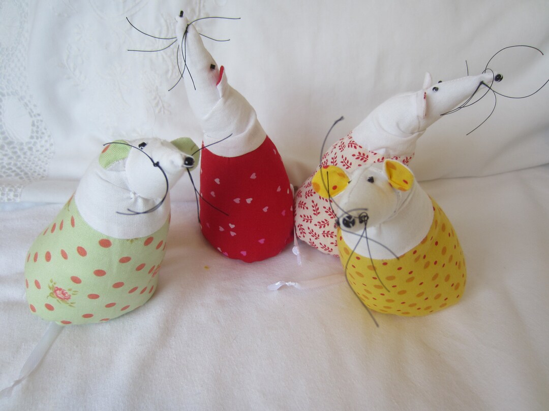 HANDMADE STUFFED MICE, Stuffed Animal, Stuffed Rodent, Stuffed Mouse - Etsy