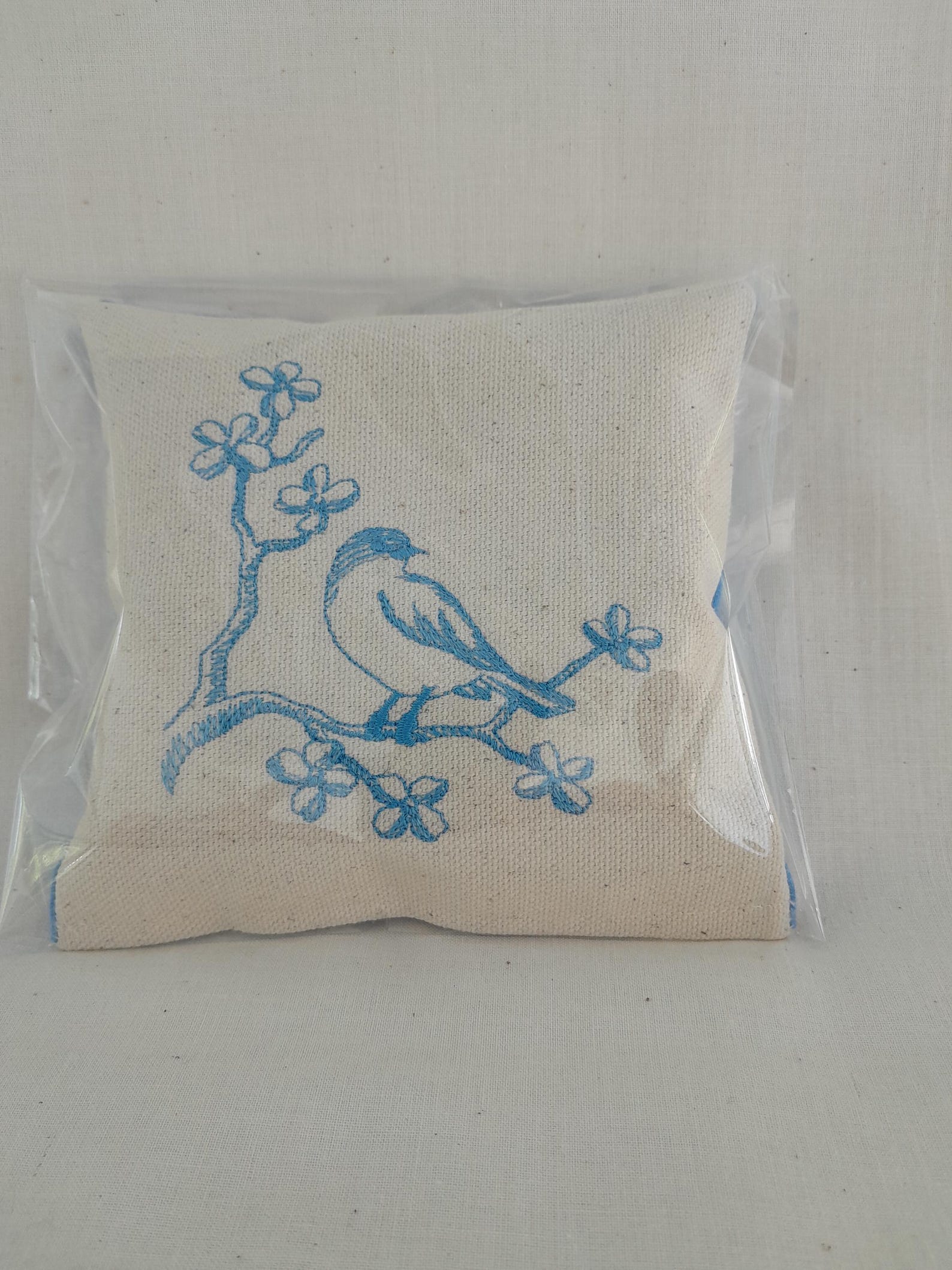 Embroidered Birds Balsam Fir Sachet Pillow, Maine Balsam, Bluebird - Etsy