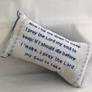 Prayer Pillow, Religious Pillow, Christian Pillow. Blue - Etsy