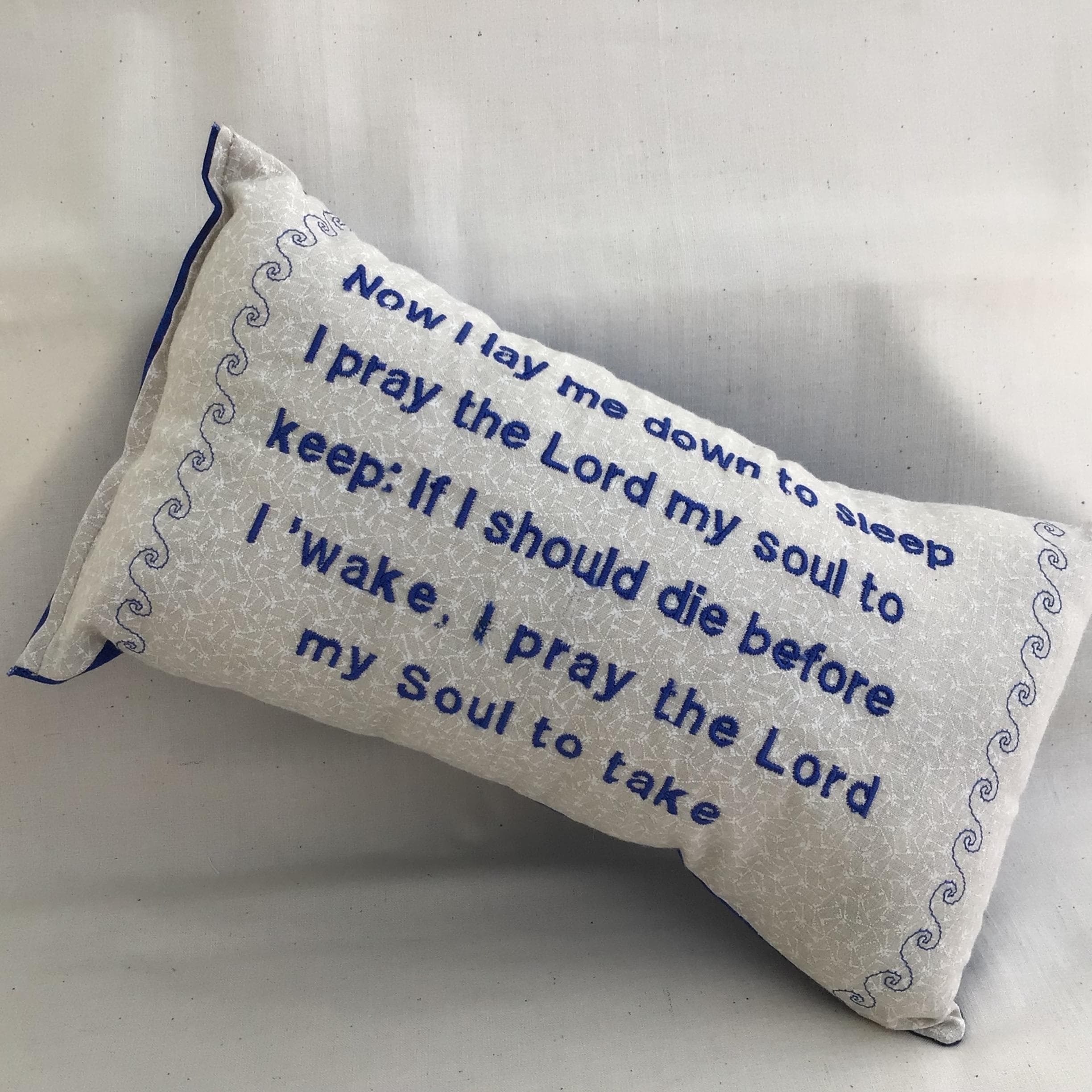 Prayer Pillow, Religious Pillow, Christian Pillow. Blue - Etsy