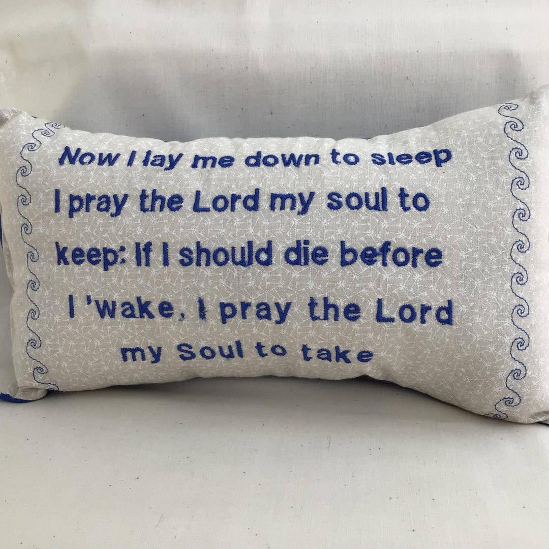 Prayer Pillow, Religious Pillow, Christian Pillow. Blue - Etsy