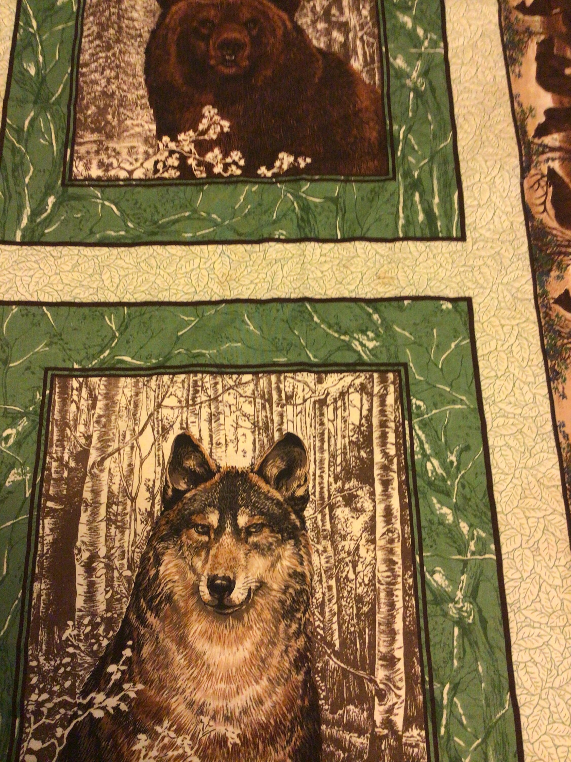 Bear, Wolf, Fox, Moose Panels for Pillows - Etsy