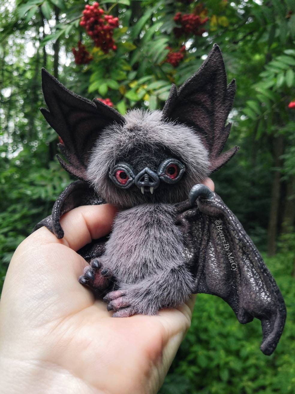 Cute Baby Vampire Bat Walda Artist Toy Stuffed Animal Jointed | Etsy