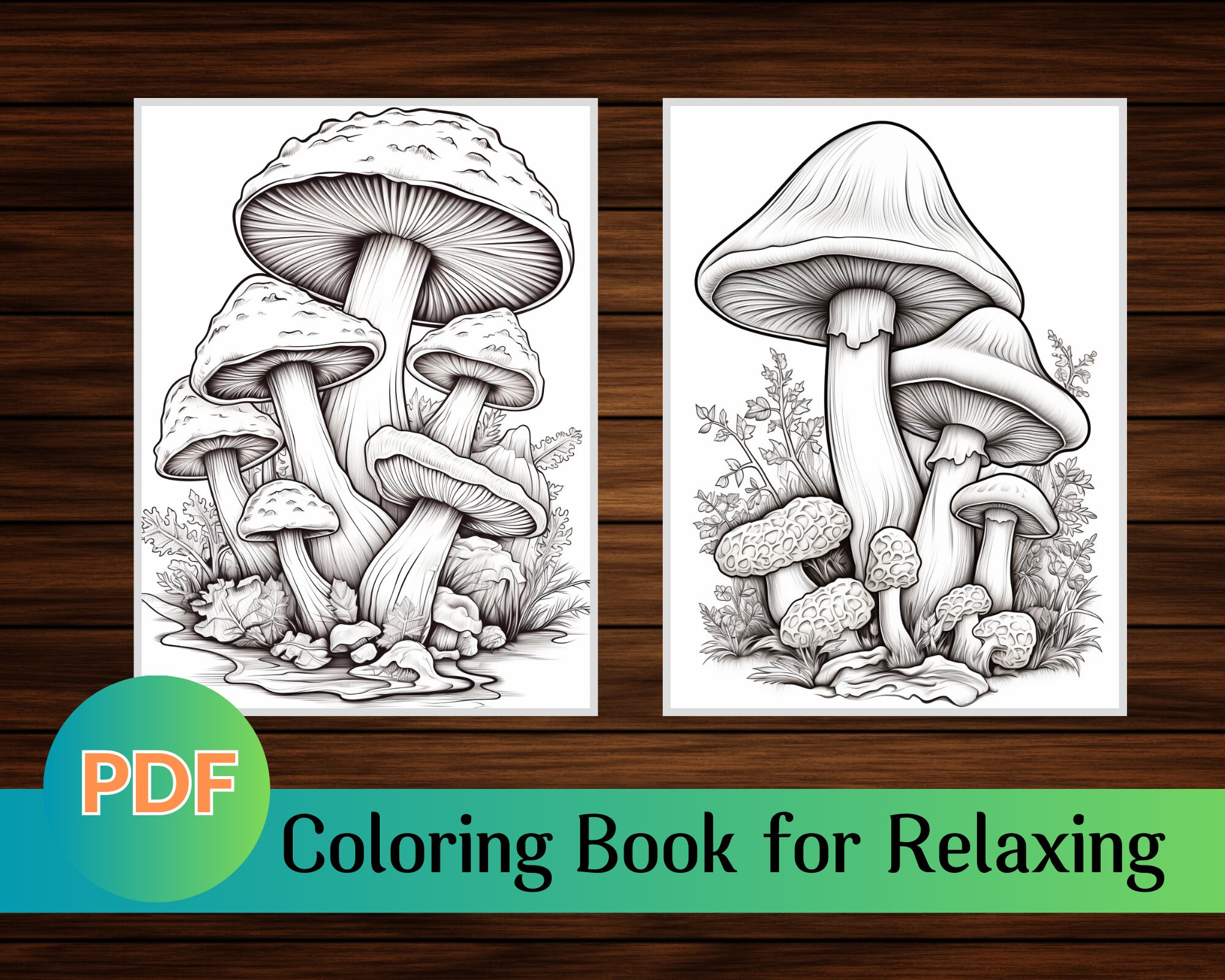 Coloring Pages Mushroom Patterns, Peace and Relaxation, All Ages ...