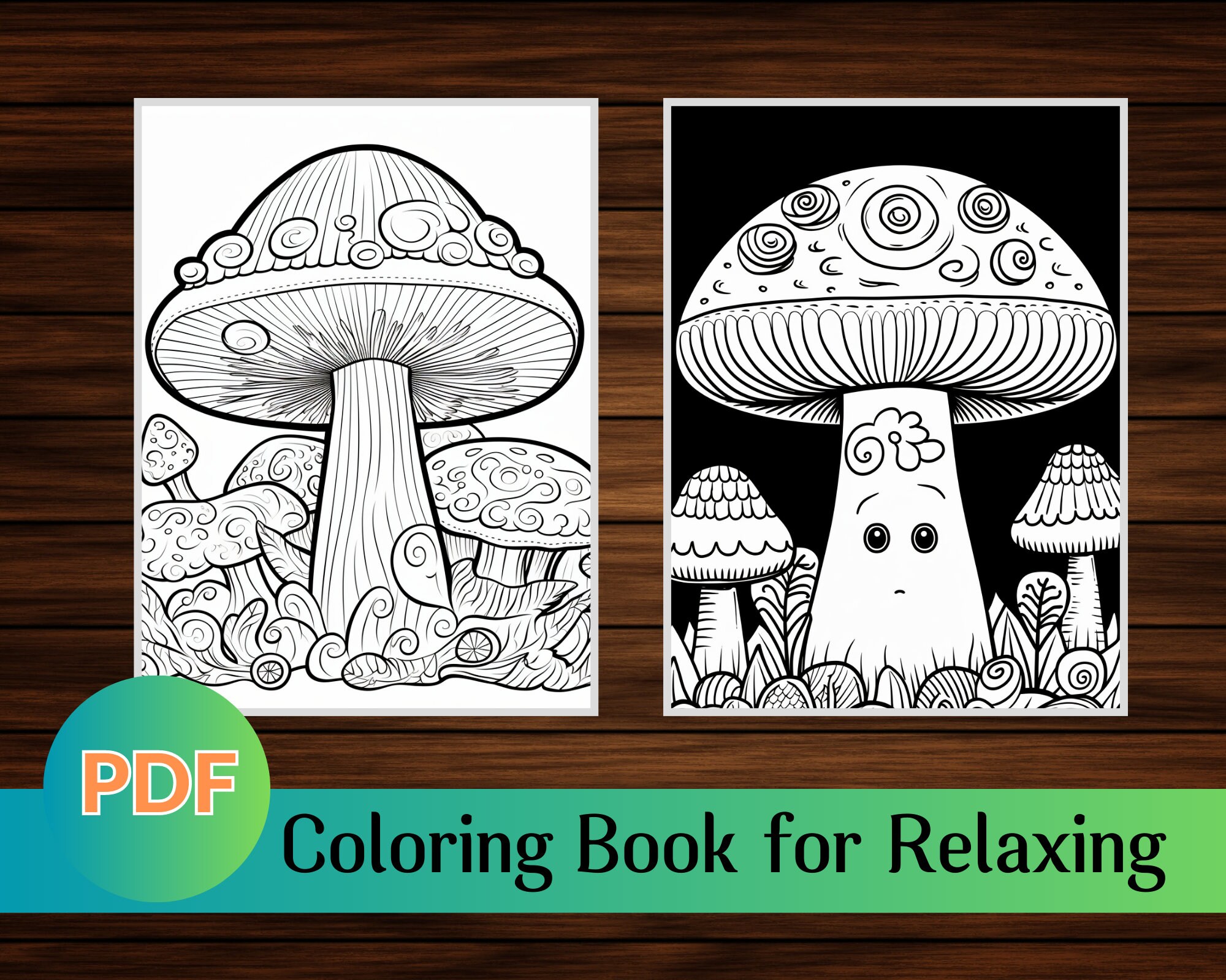 Coloring Pages Mushroom Patterns, Peace and Relaxation, All Ages ...