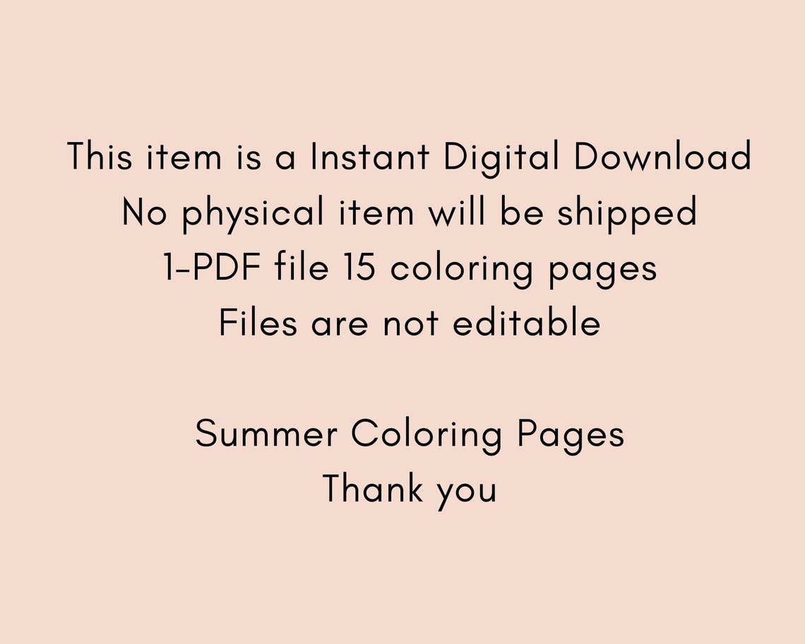 Summer, Printable Summer Coloring Pages for Kids, Coloring Sheets ...