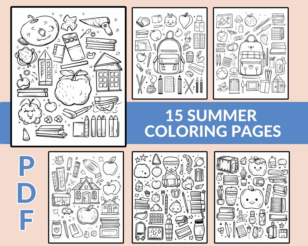 Summer, Printable Summer Coloring Pages for Kids, Coloring Sheets ...