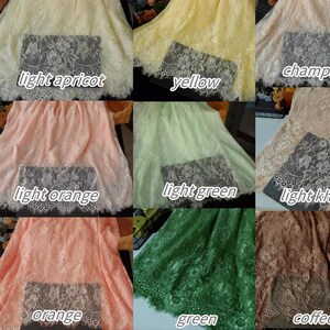 Colorful Soft Lace Fabric, Pretty Chantilly Lace Fabric, Eyelash Floral ...