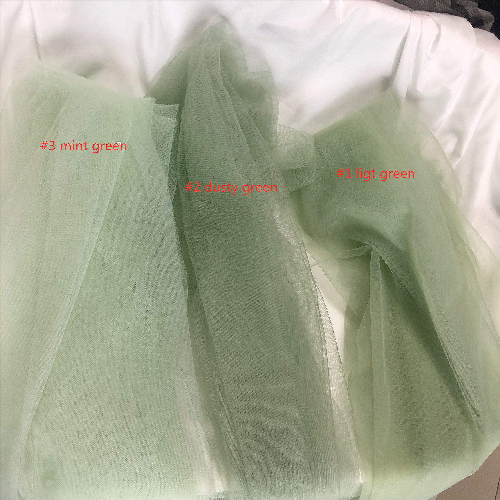 Green Tulle Fabric, 59" Wide Soft Tulle Lace Fabric for Skirts, Tutu ...