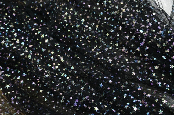 Small Star Lace Fabric Print Ombre Star Tulle Mesh Lace | Etsy