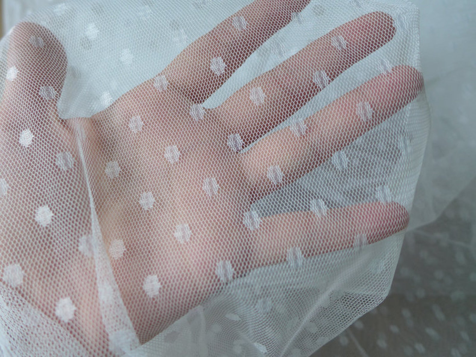 Dotted Fabric Polka Dot Print Tulle Mesh Lace Fabric Soft - Etsy