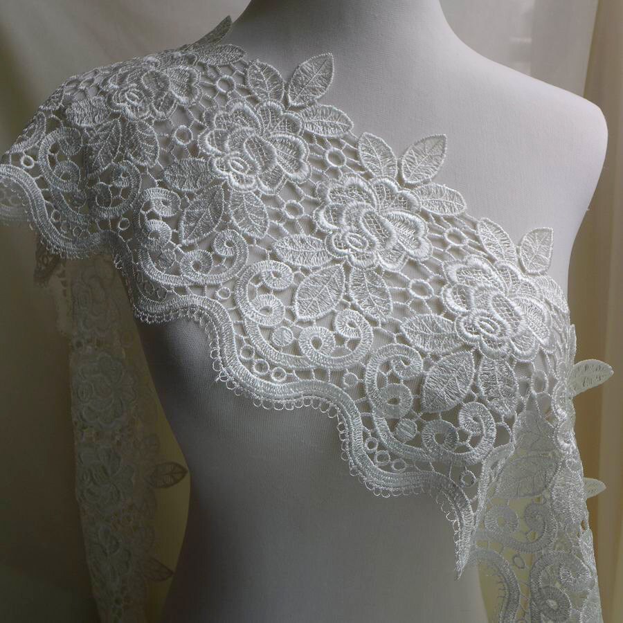 7.1 Ivory venice lace trim for bridal dress wedding | Etsy