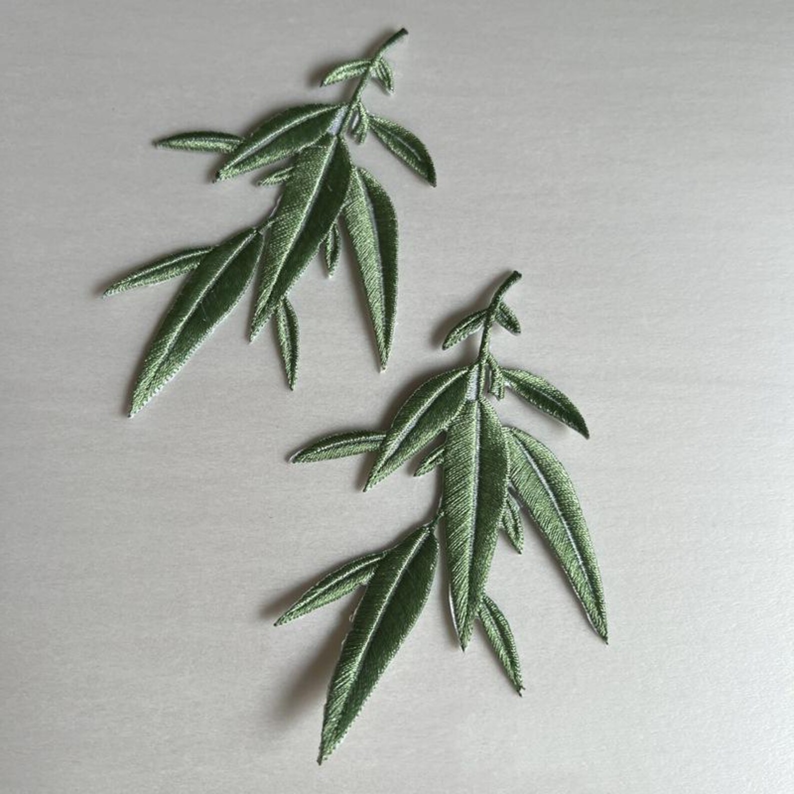 Unique Bamboo Leaves Applique, Iron-on Embroidery Leaf Patch for Prom ...