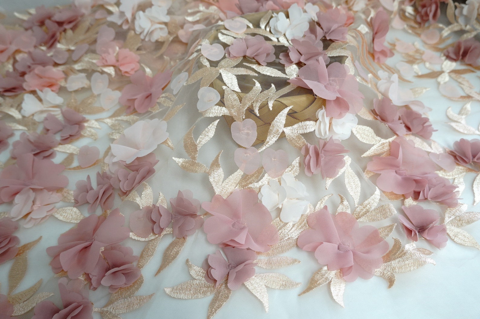 Exquisite 3D Floral Lace Fabric Blossom 3D Flowers - Etsy