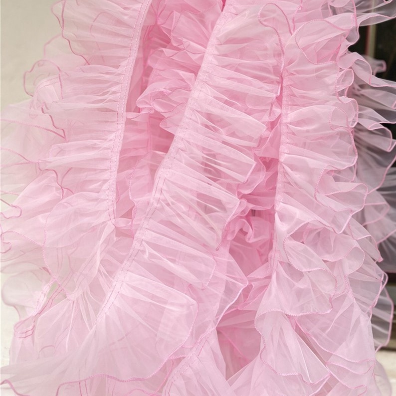 Single Ruffle Lace Trim Ruffle Organza Lace Trim Pleated | Etsy