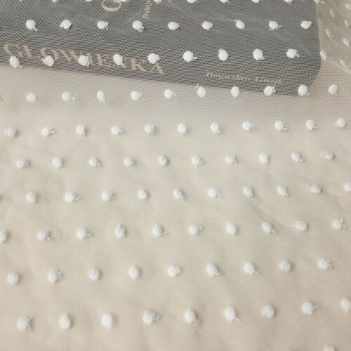 Polka Dot Embroidered Lace Fabric Dotted Tulle Mesh Fabric for - Etsy