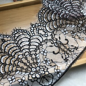 Two-tone Lace Trim, Chantilly Lace Trim, French Lace, Wedding Lace ...