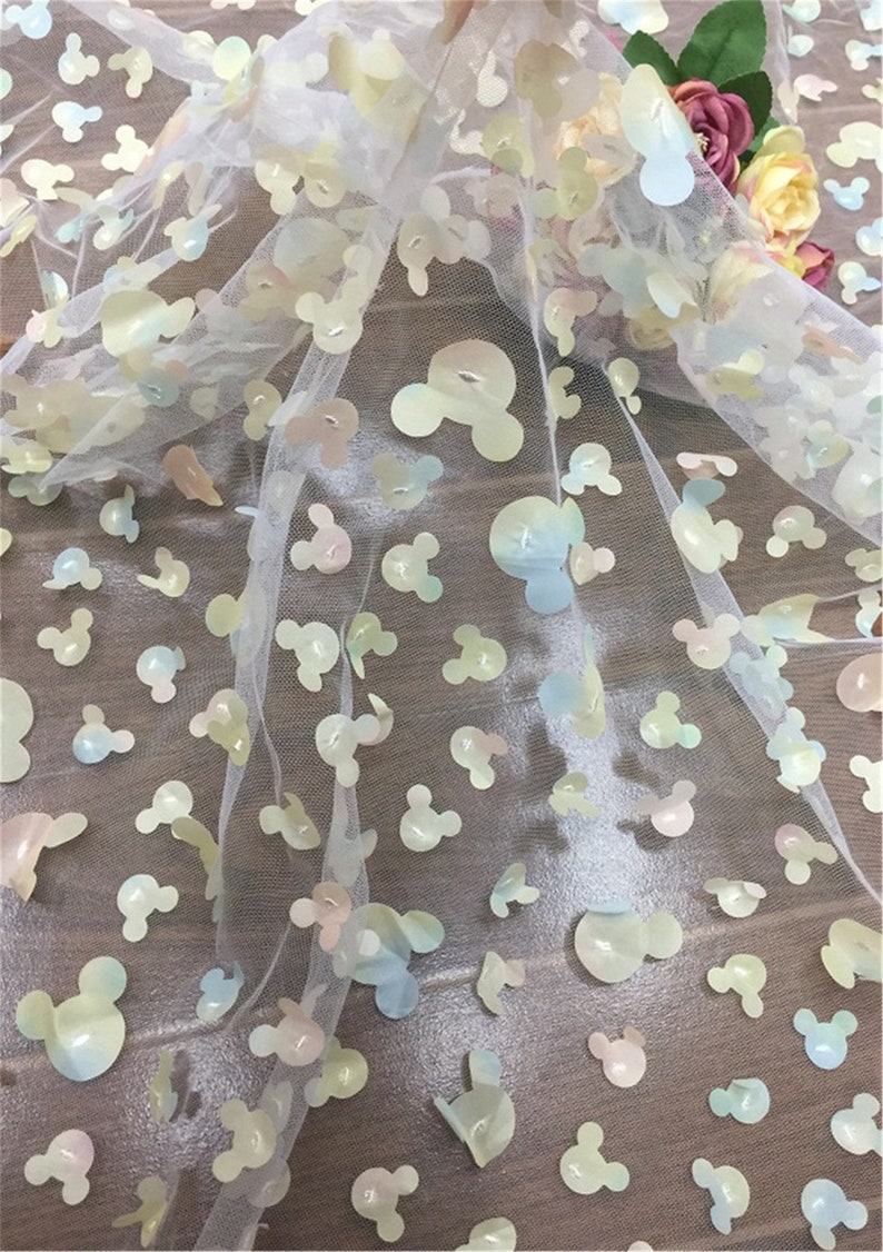 Lovely Mouse Lace Fabric 3d Mouse Embroidery Lace Fabric | Etsy