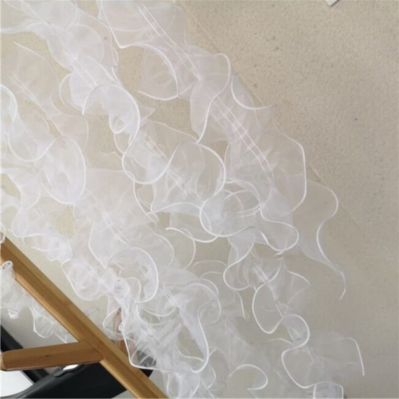 Light Pink Ruffle Lace Trim Graceful Organza Lace Trim Hot | Etsy