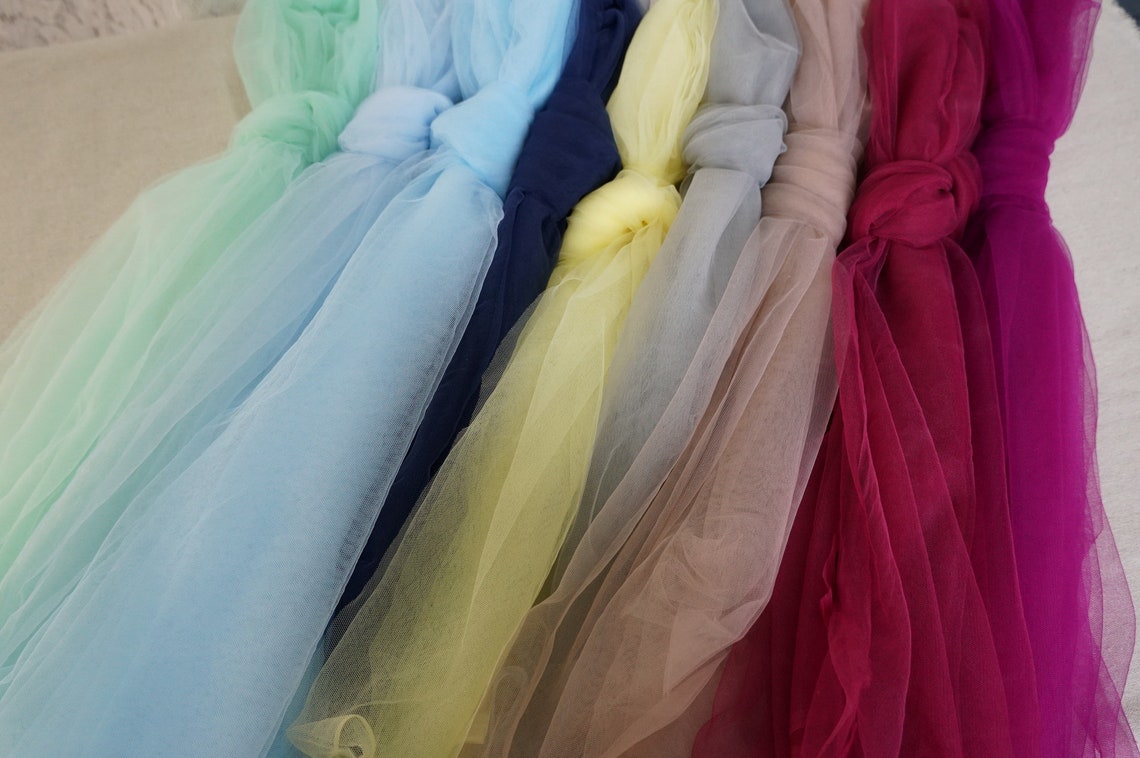 16 Colors Tulle Lace Fabric Soft Tulle Lace Fabric Net | Etsy