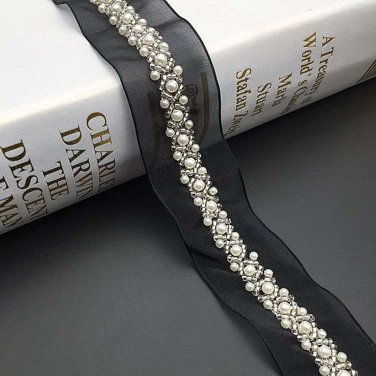 Deluxe Beaded Lace Trim Elegant Sashes Beaded Trim Bridal | Etsy
