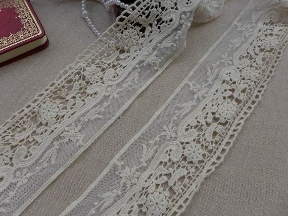 Cotton Lace Trim Beige Floral Lace Trim Embroidery Hollowed Out Lace Fabric Trim Crochet Cotton Trim Sell by Yard Etsy Ireland