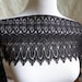 Lace Trim, Wide Black Lace Trim With Teardrop for Millinery, Sashes ...