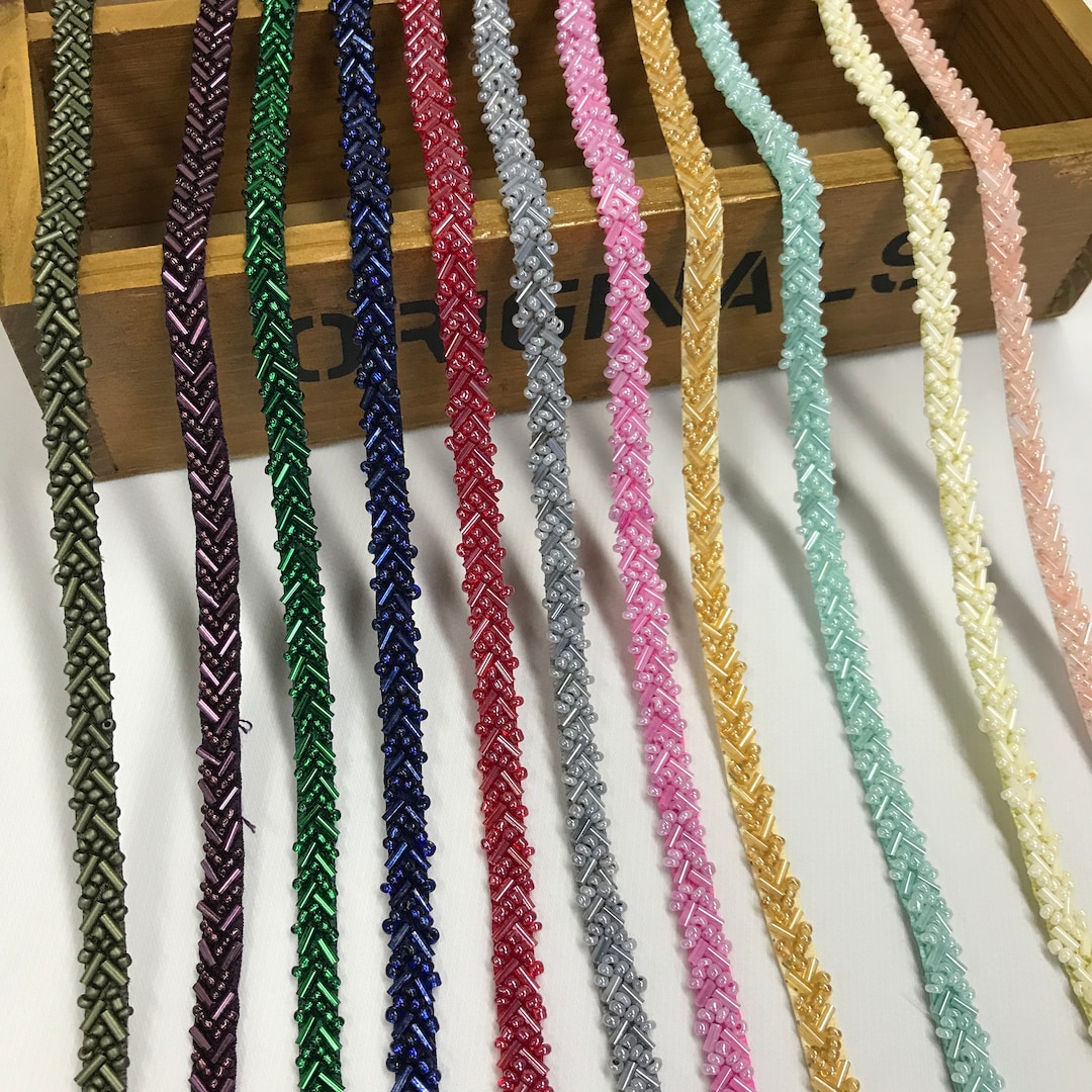 Luxury Beaded Lace Trim, Bridal Sash Beaded Lace, Wedding Sash Trim ...