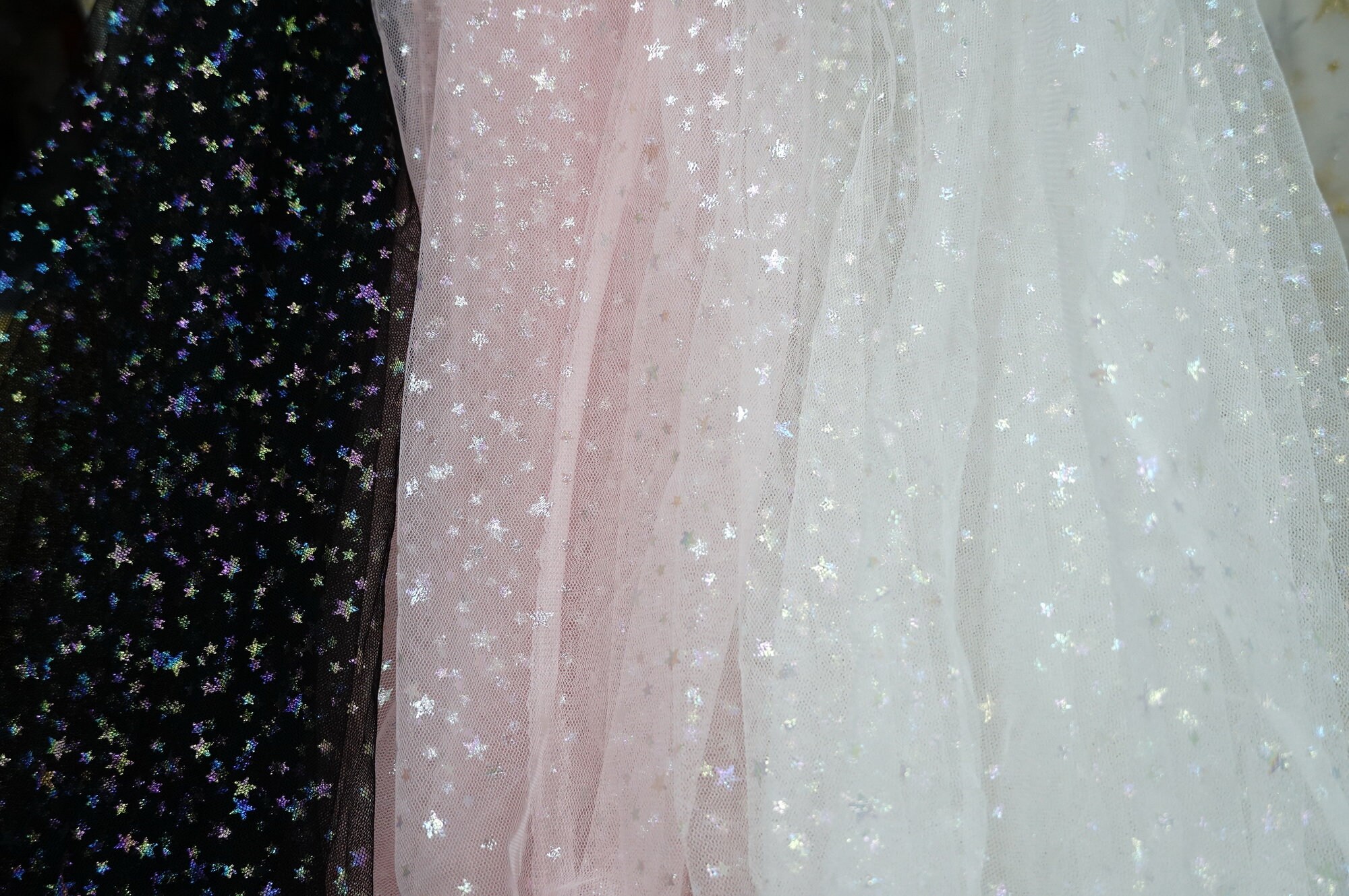Small Star Lace Fabric Print Ombre Star Tulle Mesh Lace | Etsy