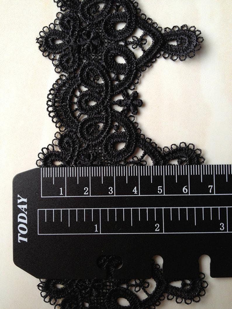 Vintage Style Venice Lace Trim Black Crochet Lace Trim | Etsy
