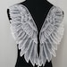 Pair of Large Organza Embroidered Angel Wing Lace Applique, off White ...