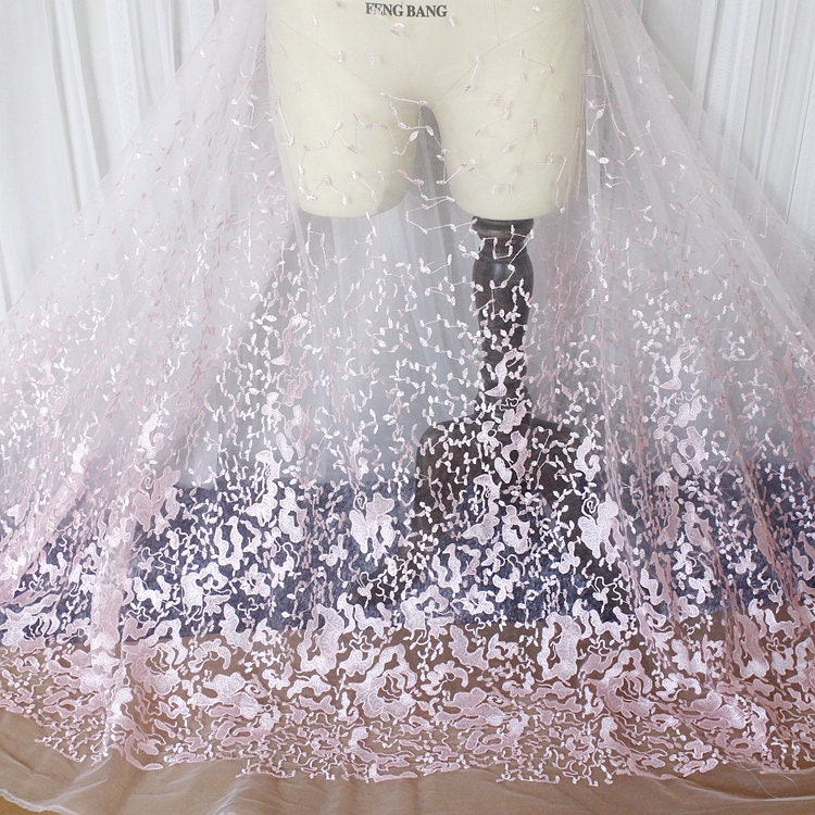 New Arrival Lace Gauze Fabric With Floral Embroidered Off | Etsy